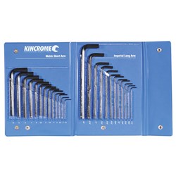 Hex Key Wrench Set 25 Piece Imperial & Metric - Kincrome Tools - Kincrome
