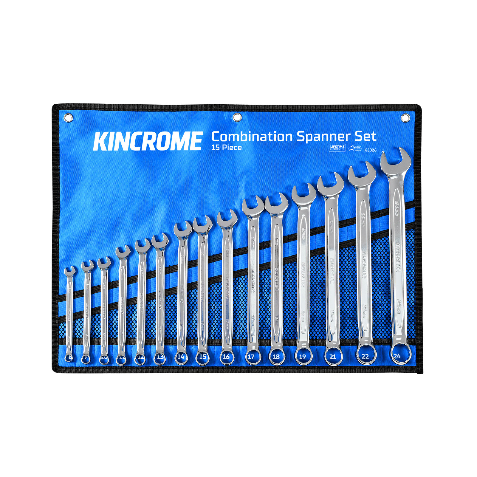 Combination Spanner Set 15 Piece Metric Kincrome Tools Kincrome
