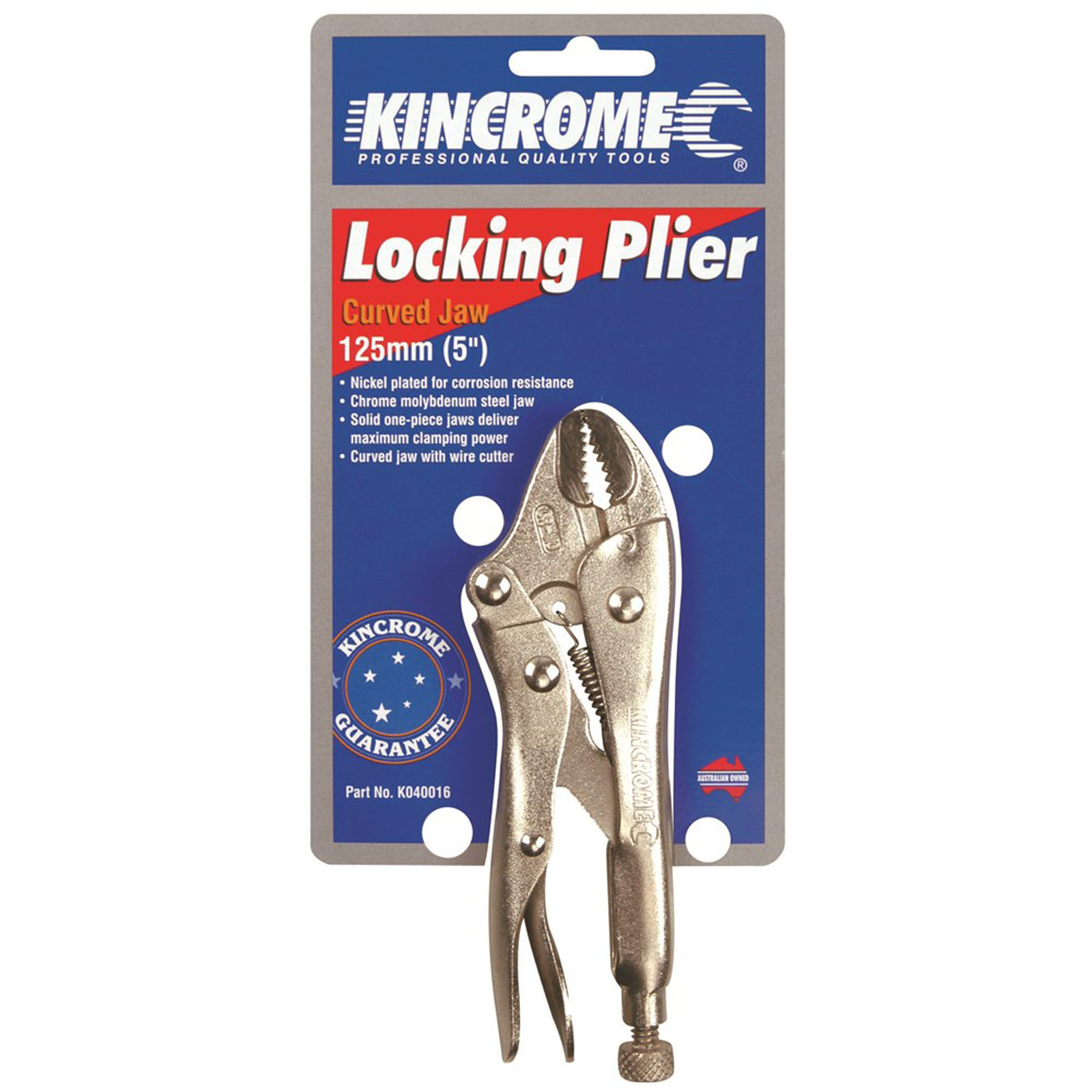 Locking Pliers Curved Jaw 125mm (5") - Kincrome Tools - Kincrome
