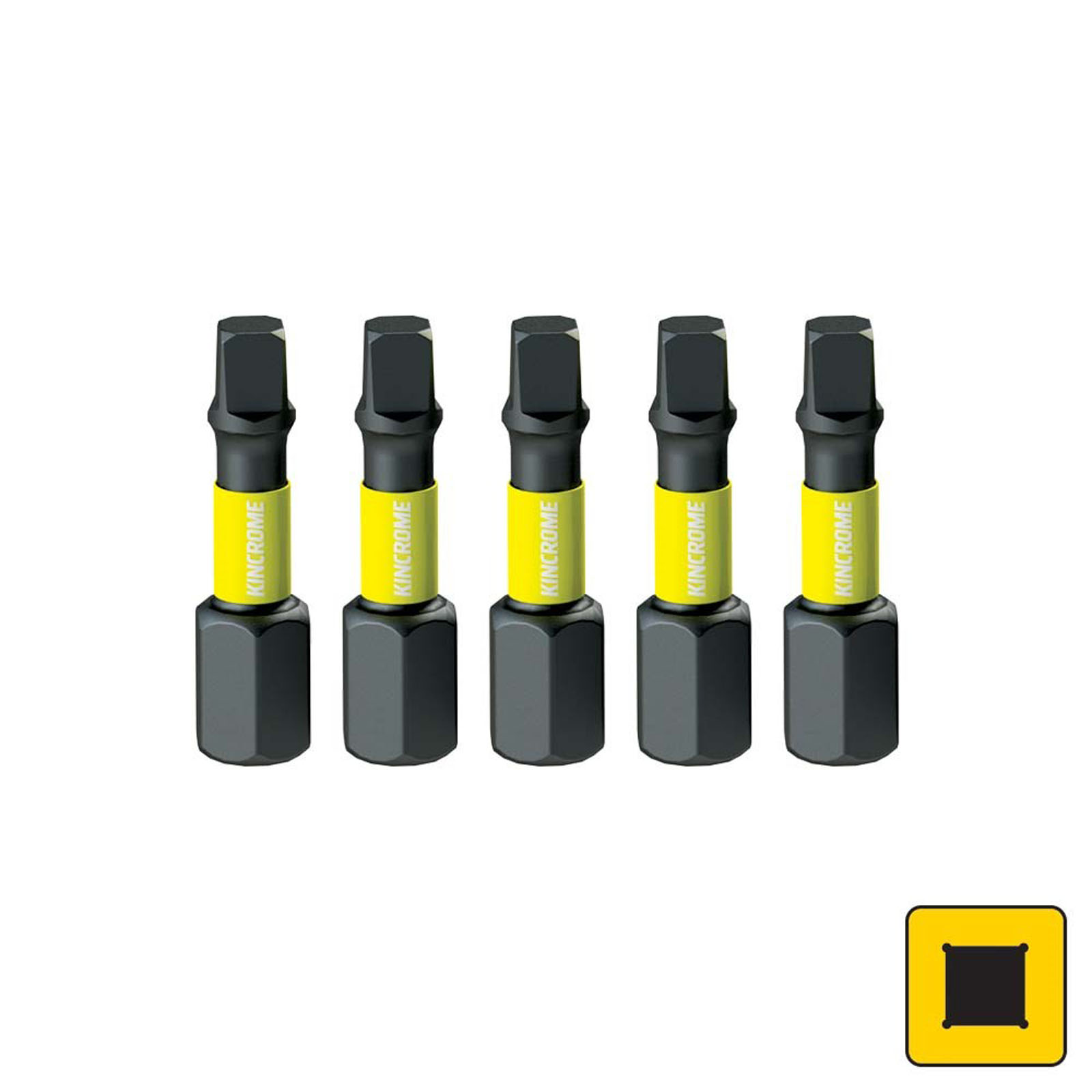 Square #3 Impact Bit 25mm 5 Piece - Kincrome Tools - Kincrome