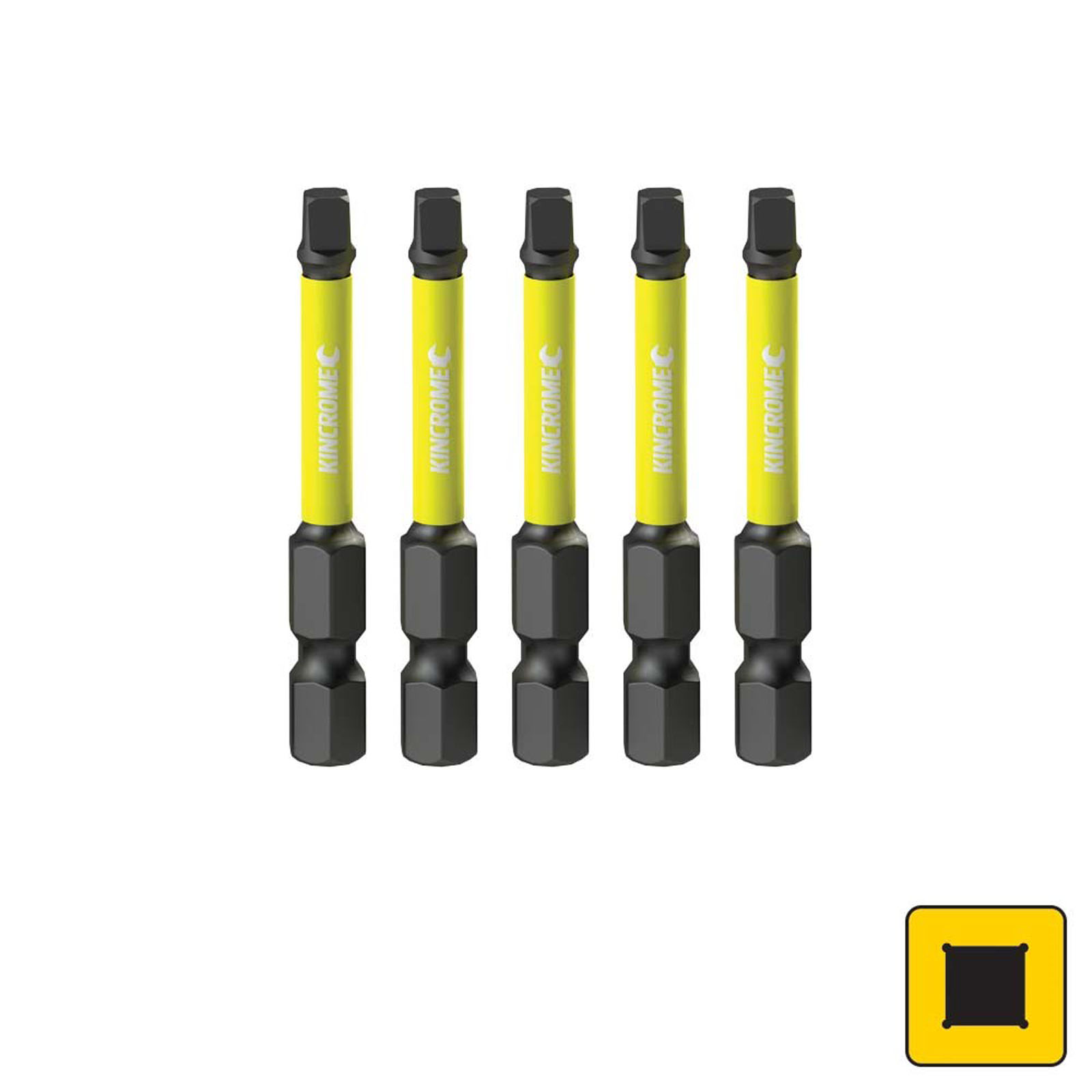 Square #3 Impact Bit 50mm 5 Piece - Kincrome Tools - Kincrome