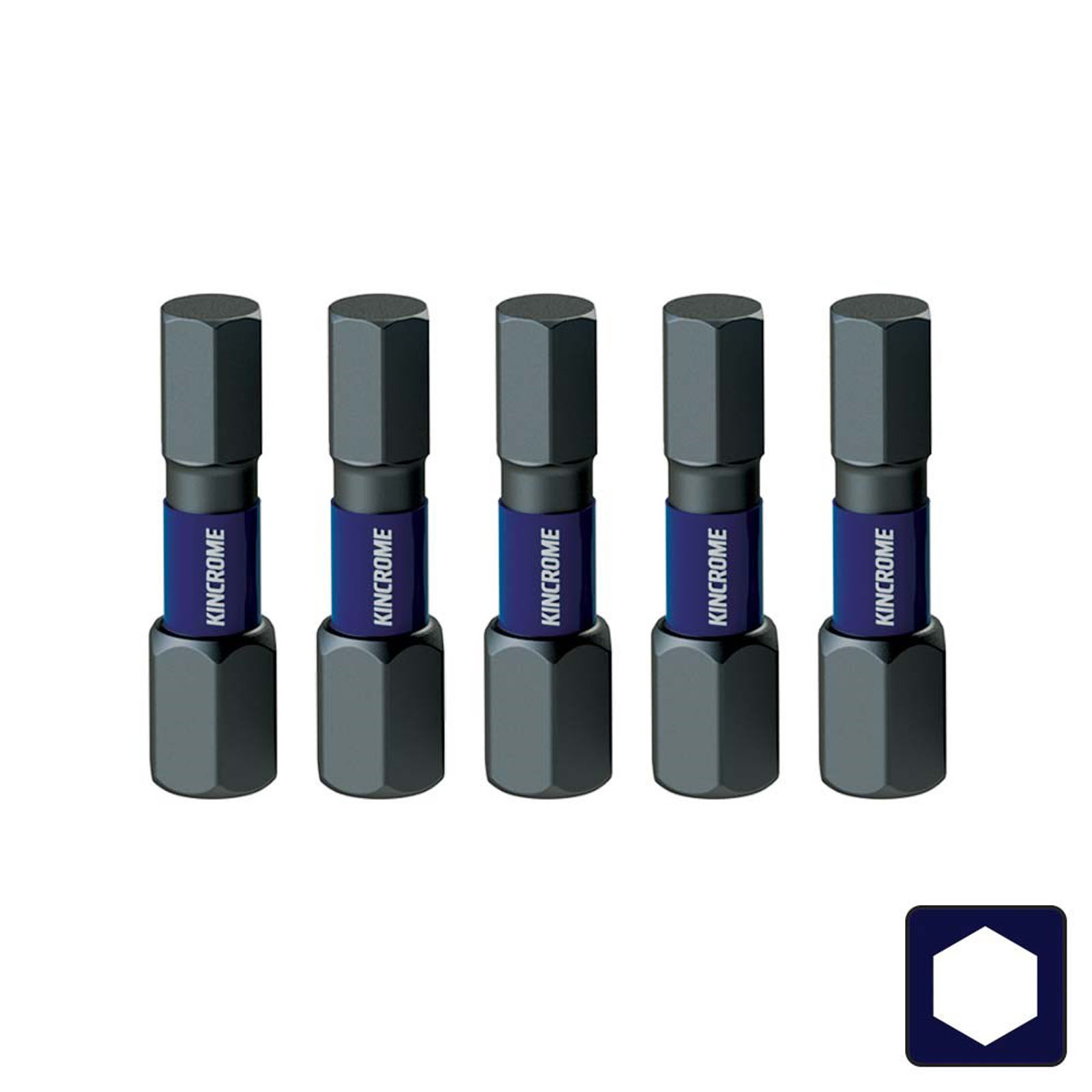 Hex 6mm Impact Bit 25mm 5 Piece - Kincrome Tools - Kincrome