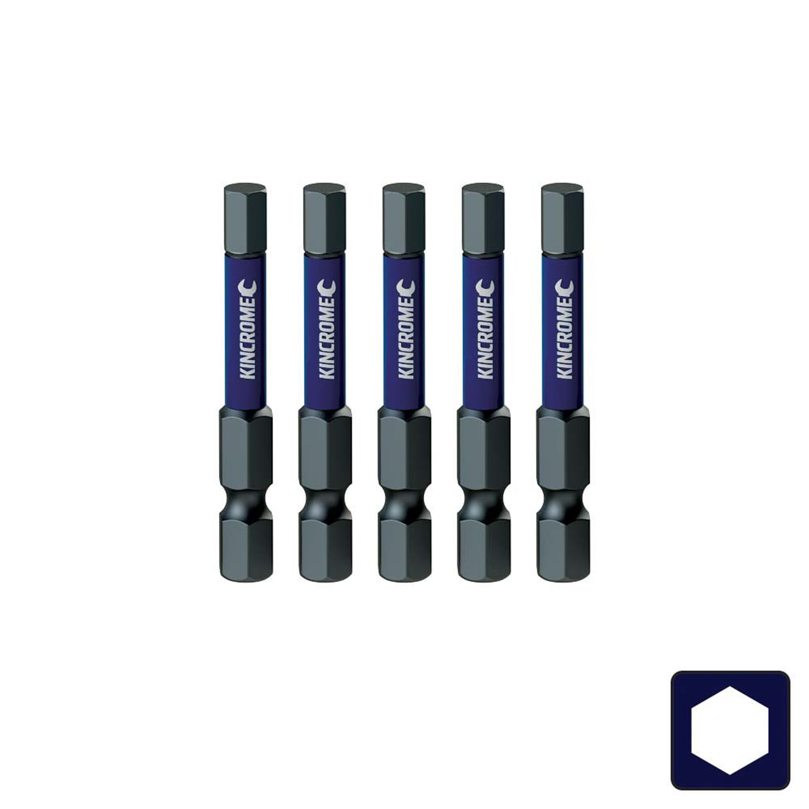 Hex 6mm Impact Bit 50mm 5 Piece - Kincrome Tools - Kincrome